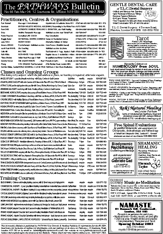 Pathways London edition: Jan/Feb 2004